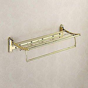 OMOONS Towel Rack European Bathroom Towel Holder Folding Hook Activity Towel Rack Bathroom Accessory