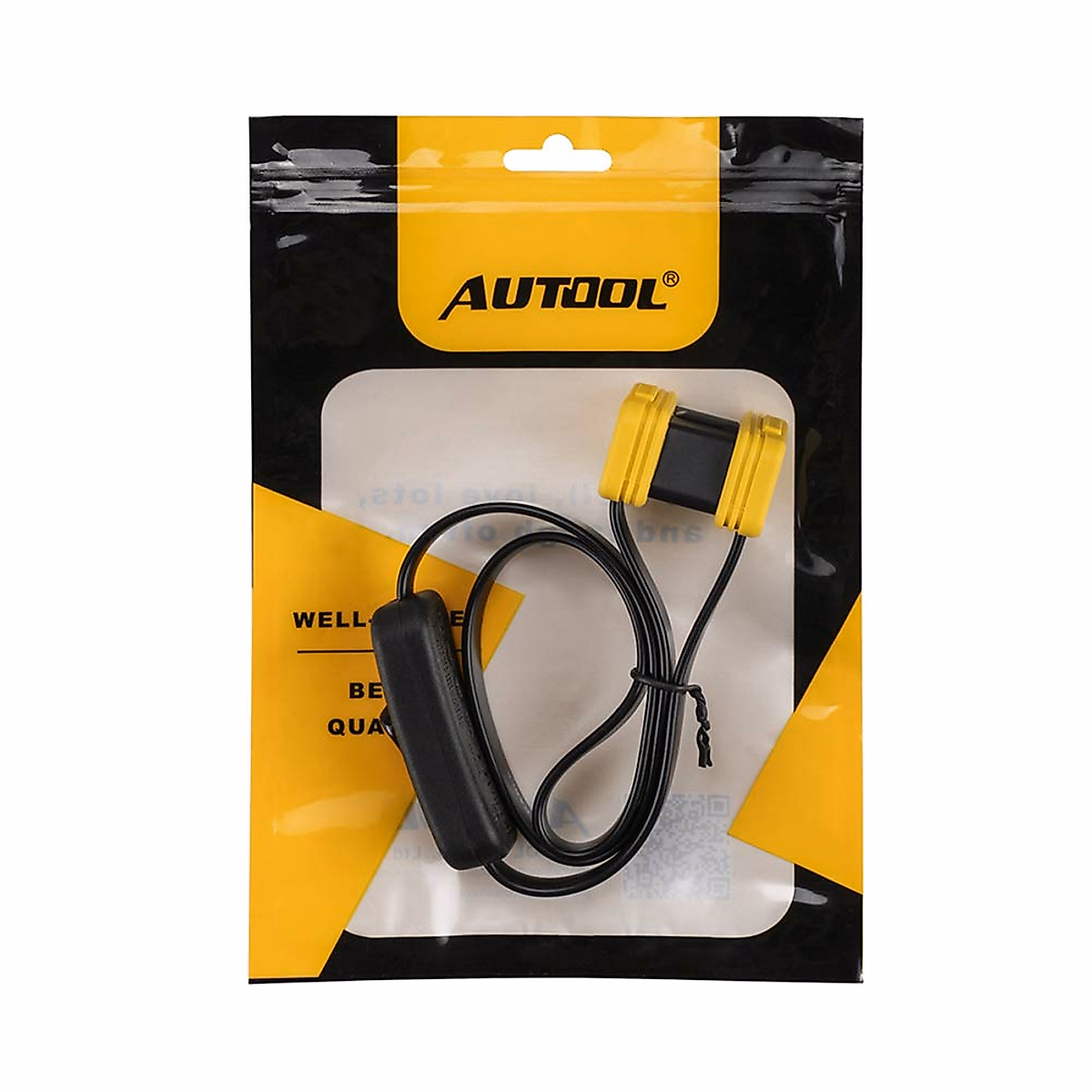 AUTOOL OBD2 Cables, Low Profile 60cm OBDII 16 Pin Male to Female Diagnostic Extension Cable Cord with Switch