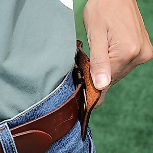 TOURBON Leather Clip on Tape Measure Holder