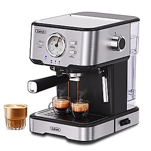 Gevi Espresso Machine High Pressure,Compact Espresso Coffee Machines with Milk Frother Steam Wand,Professional Coffee,Cappuccino,Latte Maker for Home,Espresso Maker, Gift for Coffee Lover, Dad or Mom