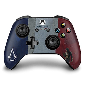 Head Case Designs Officially Licensed Assassin's Creed Flag Of France Unity Key Art Vinyl Sticker Gaming Skin Decal Cover Compatible With Xbox One S Console and Controller Bundle