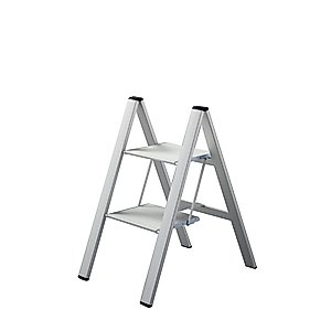 Hasegawa Ladders Slim Step Stool, 2, Silver