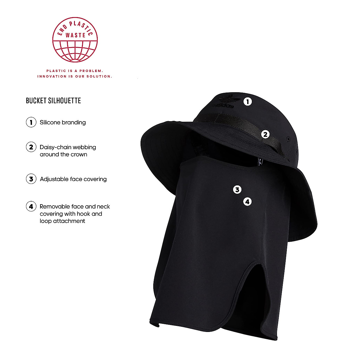 adidas Originals Unisex Originals Adapt Boonie, Black, One Size