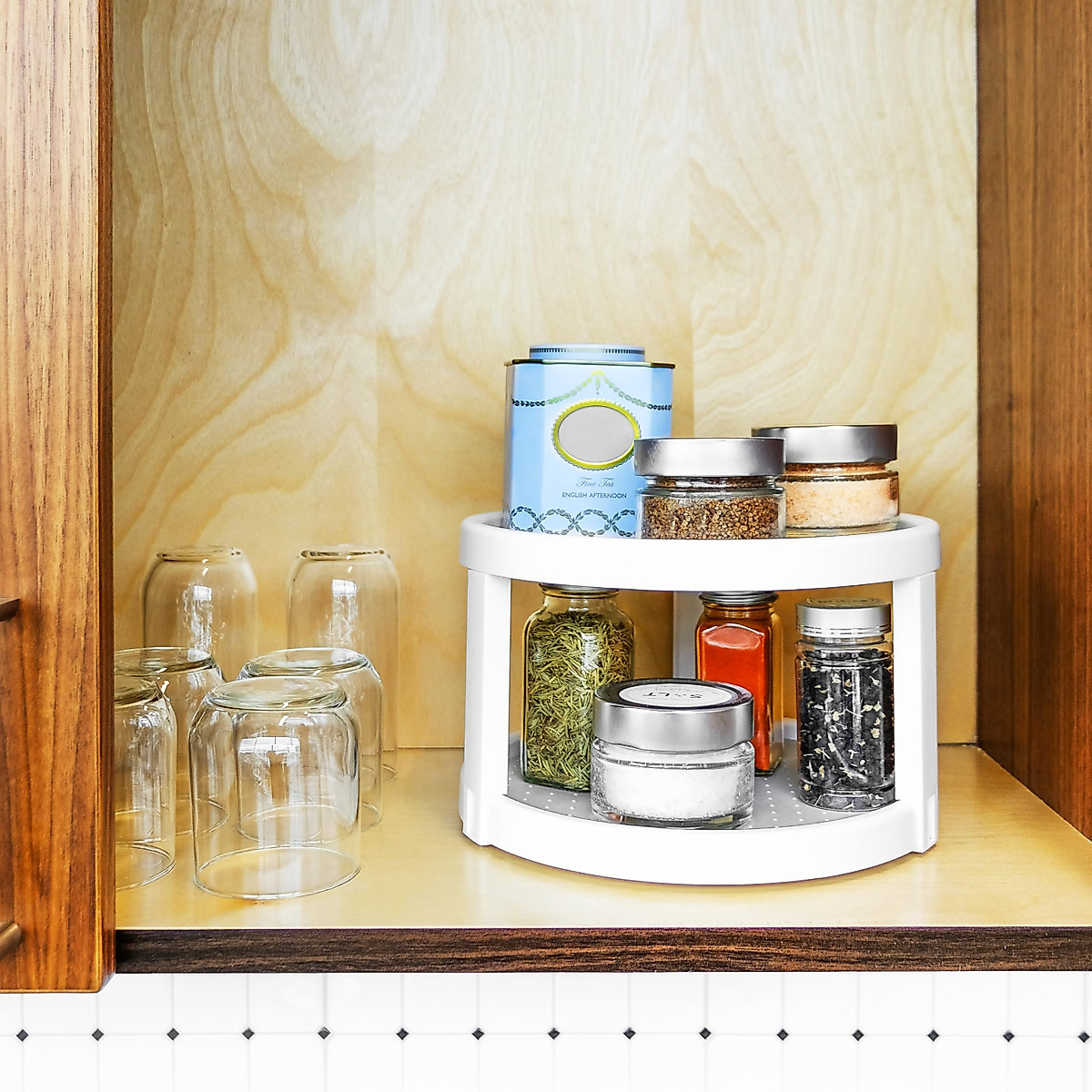 madesmart Basic Turntable, 2-Levels, White