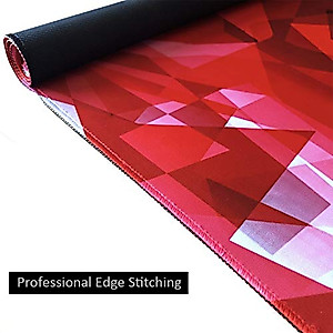 Benvo Extended Mouse Pad Large Gaming Mouse Pad- 35.4x15.7x0.12 inch Computer Keyboard Mouse Mat Non-Slip Mousepad Rubber Base and Stitched Edges for Game Players, Office, Study, Irregular Pattern