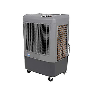 Hessaire MC37M Portable Evaporative Cooling Fan for Indoor/Outdoor High Temperature Low Humidity Environments, 3100 CFM, 950 sq. ft., 3-Speed Fan, 120V, 59 dB, Gray