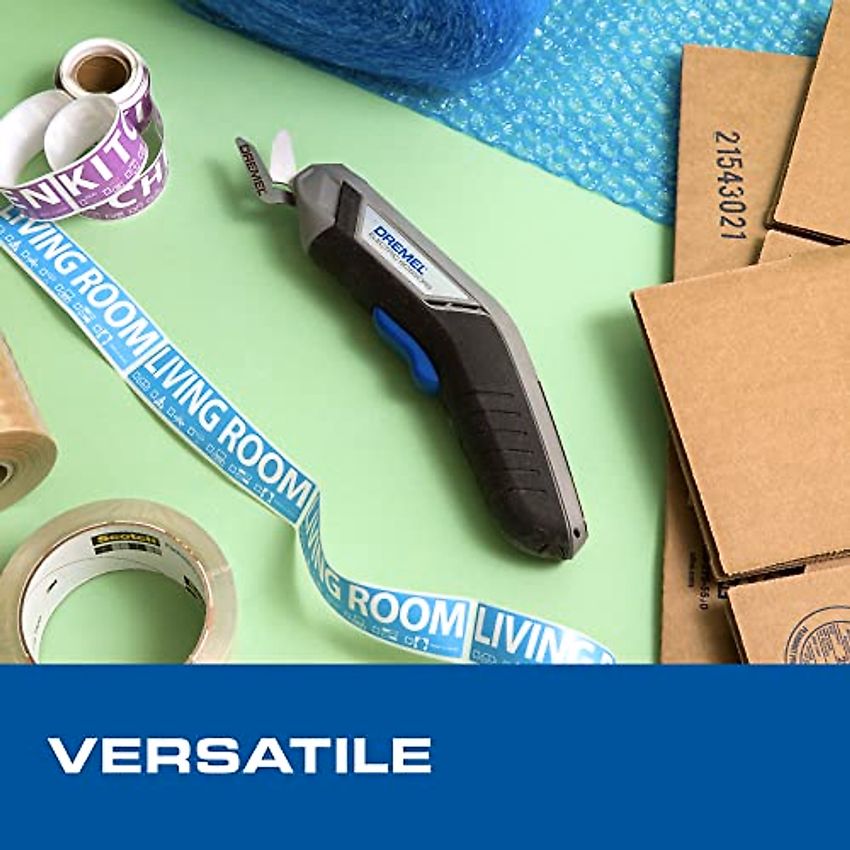 Dremel 4V Cordless Electric Scissors with USB Rechargeable Battery and Two Blade Attachments - Ideal for Cutting Cardboard, Fabric, and Paper, HSSC-01