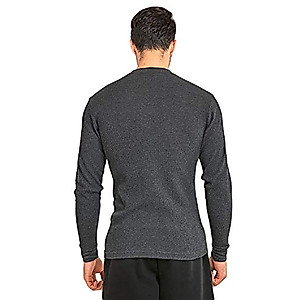 Men's Classic Waffle-Knit Medium Weight Thermal Top (S, Charcoal)