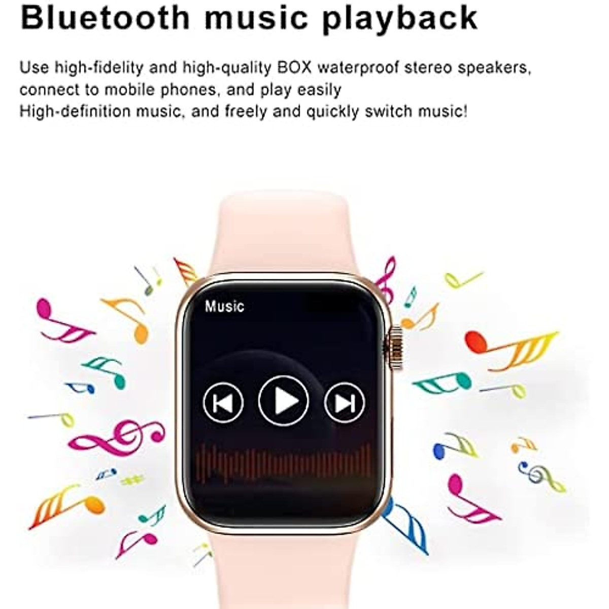 Smart Watch for Android iOS Phones Compatible with iPhone Samsung LG, HCHLQL 1.75 Inch Touchscreen Fitness Tracker Bluetooth Smartwatch with Call/SMS/Heart Rate/Pedometer (Black)