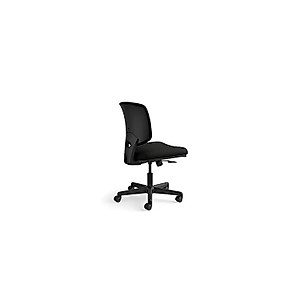 Volt Series Task Chair with Synchro-Tilt, Black Leather