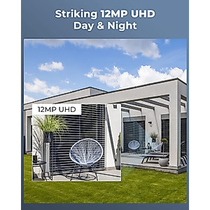 REOLINK 12MP Security Camera System Commercial, 8pcs H.265 12MP PoE Security Cameras Wired Outdoor, Person Vehicle Pet Detection, Spotlight Color Night Vision, 16CH NVR 4TB HDD, RLK16-1200B8-A