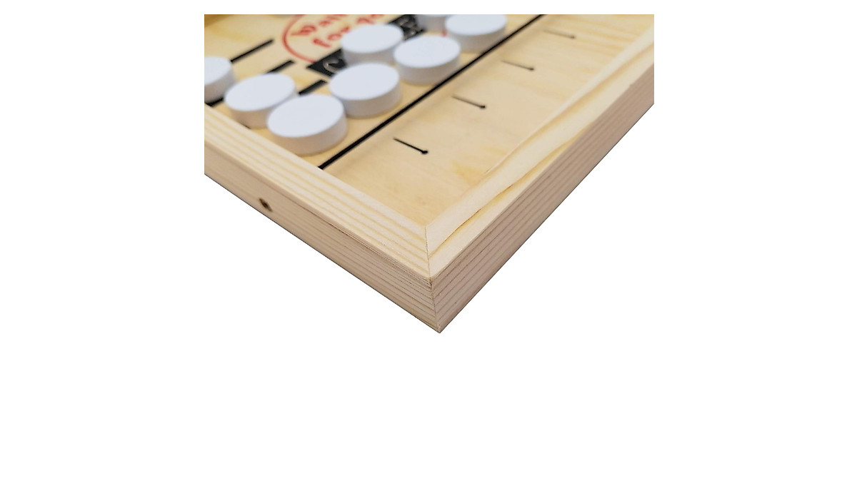 Fast Sling Puck Game Large Size - Fun Wooden Family Board Game