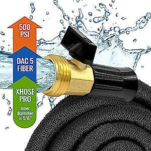 X-Hose Pro Expandable Garden Hose 50Ft Water Hose, Flexible Garden Hose, Heavy Duty Lightweight Retractable Weatherproof, Crush Resistant Fittings, Kink Free Expandable Hose as Seen on TV