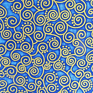 Drawstring Jewelry Pouch, Cotton and Raw Thai Silk, Small, Cobalt Blue