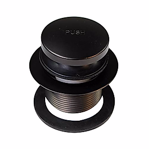 Westbrass Y593144-12 14" Black Tubular Bath Waste & Overflow Assembly with Tip-Toe Drain Plug and Two-Hole Faceplate, 1-Pack, Oil Rubbed Bronze