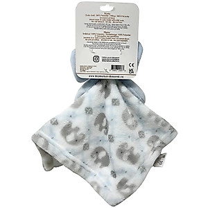 Blankets and Beyond Blue Elephant Nunu Lovey soft plush owl design security blanket