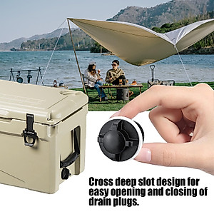 2pcs Cooler Drain Plugs, Cooler Drain Plug Kit Cooler Drain Plug Replacement Compatible with Yeti's Line of Roadie Tundra ORCA Cooler Tank Cooler Water Tank Ice Bucket Accessories