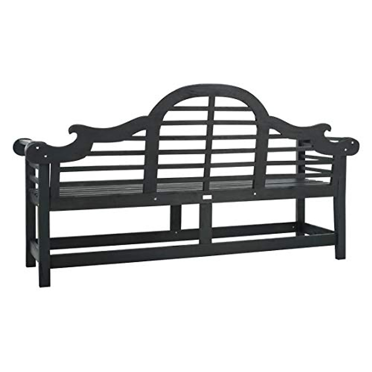 Safavieh PAT6705K Outdoor Collection Khara Grey Bench, Dark Slate Gray