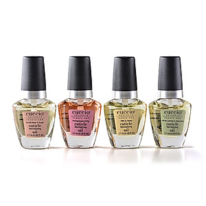 Cuccio Naturale Mini Cuticle Revitalizing Oils - Hydrating Oils for Instant Cuticle Repair for Dry Skin and Nails - Paraben and Cruelty-Free Formula - Four Soothing, Spa Quality Fragrances - 4 pc