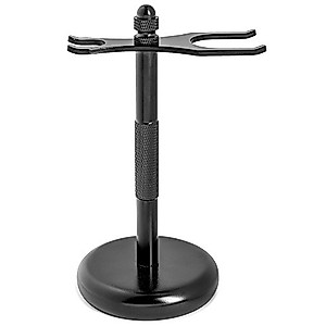 Perfecto Deluxe Black Razor and Brush Stand - The Best Safety Razor Stand. This Will Prolong The Life Of Your Shaving Brush