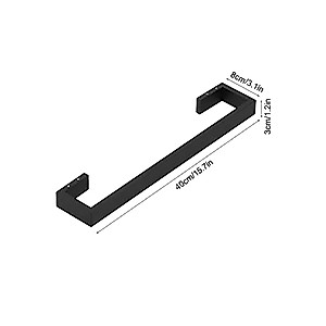 Eurollar 15.8in Towel Racks for Bathroom, Wall Mount 304 Stainless Steel Towel Holder, Multifunctional Bathroom Rack for Towels, Bathrobes, and Kitchen Utensils, for Home, Bath
