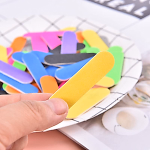 XIDAJIE 100pcs Colorful Mini Nail Files Bulk, Disposable Double Sided Emery Boards Nail Art Tool Manicure Pedicure Tools for Home Salon Use