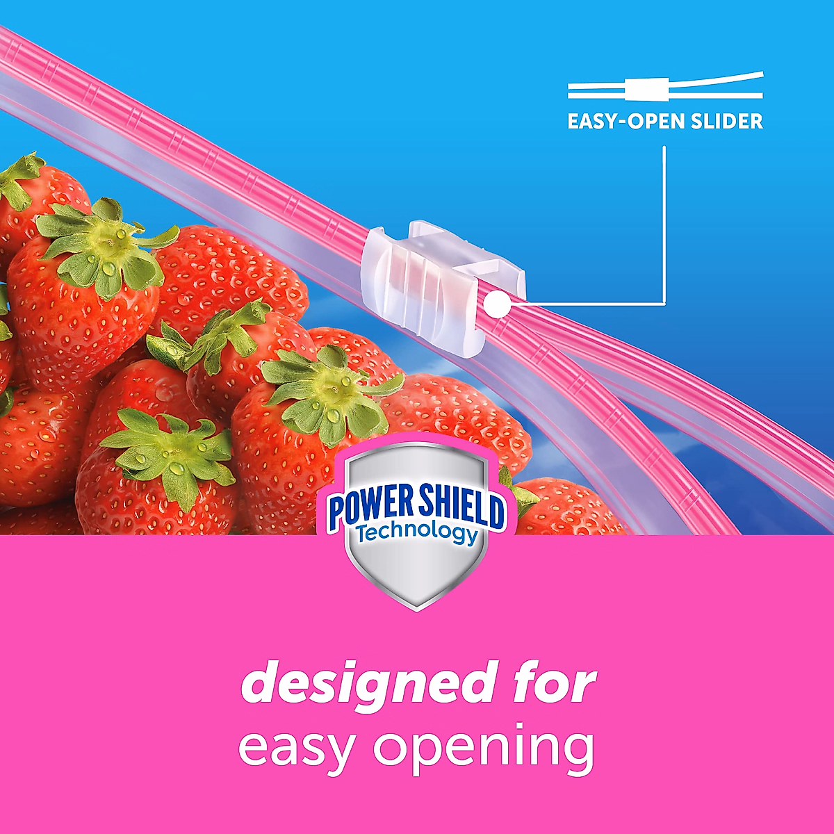 Ziploc Gallon Food Storage Slider Bags, Power Shield Technology for More Durability, 68 Count