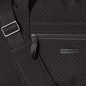 Vera Bradley Women's Microfiber Medium Travel Duffle Bag, Classic Black, One Size