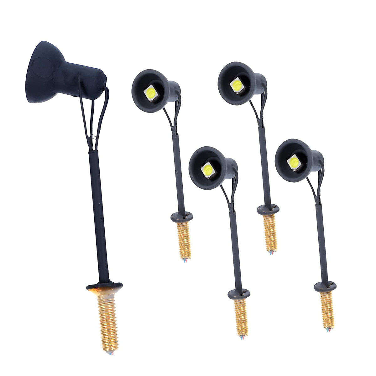 DOITOOL 10 Pcs Model Landscape Spotlight Miniature Spotlight Model Mini House Decoration Led Stuff Glow Accessories Mini Spotlight Models Vintage Lantern Railroad Light Model Scene Decor