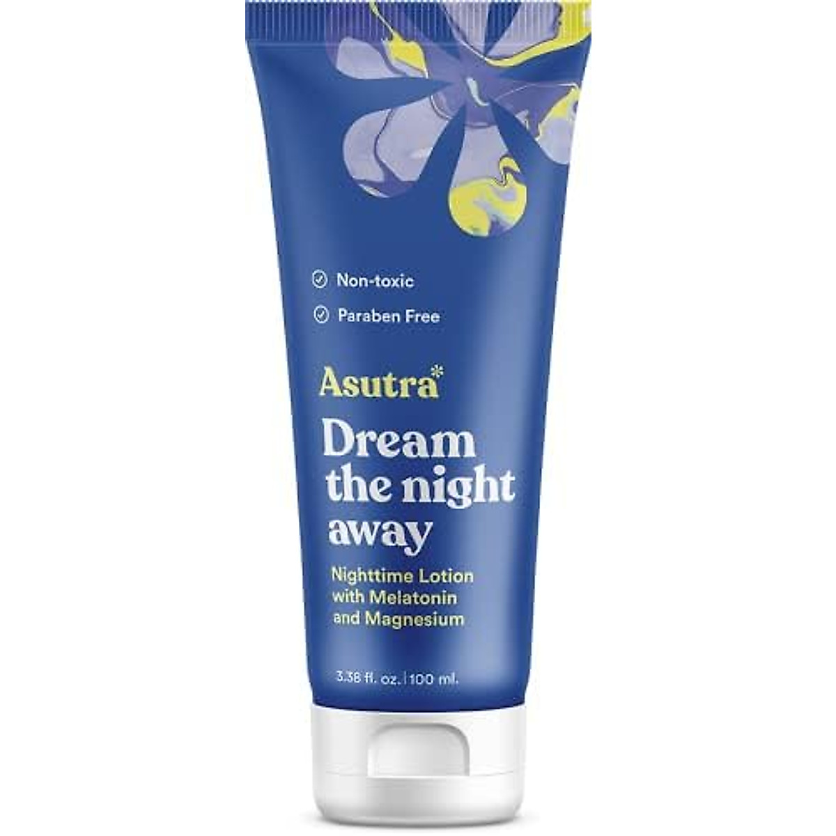 ASUTRA Melatonin Lotion with Magnesium, 100 mL - with Sweet Almond Oil, Shea Butter and Lemongrass Essential Oil Aromatherapy