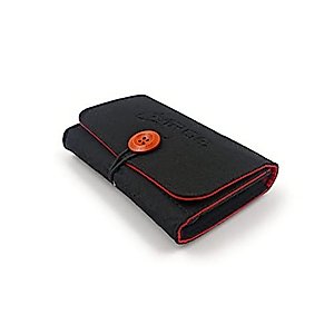 MRGC Felt Soft Case Carrying Bag for Anbernic RG351MP / RG351P / RG350 / RG350M / RG350P / RK2020 / RGB10 - Portable Travel Case, Protective Pouch for Handheld Retro Game Console (Black)