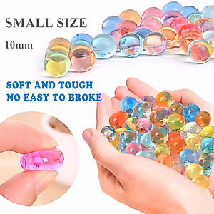 Non Toxic Water Gel Beads 500Pcs Giant & 20000Pcs Small Kit, Rainbow Mix Water Gel Beads Growing Balls for Vases Filler, Wedding and Home Decoration
