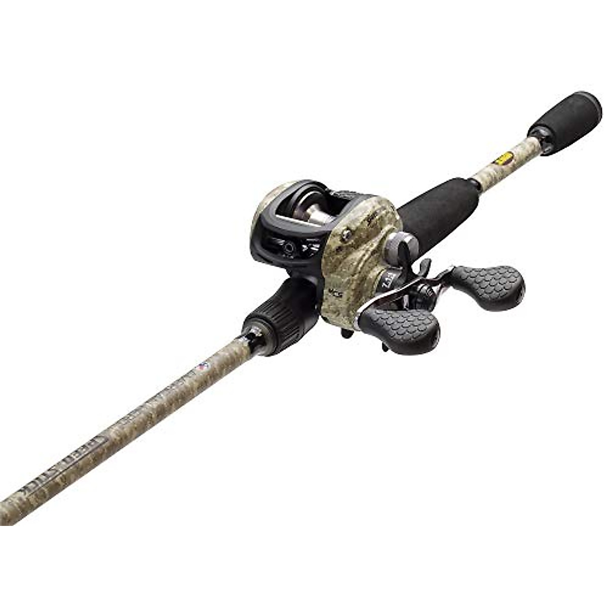Lew's Fishing AHC1SHL610MH American Hero Camo Speed Spool Baitcasting Combo, Black, 120/12 - 31" LH 1pc. Camo