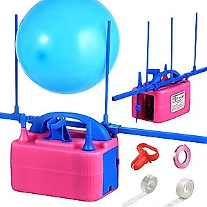 Party Zealot Electric Balloon Inflator Dual Nozzles with Balloon Sizer Air Pump US Standard Plug for Balloon Arch, Balloon Column Stand, and Balloon Decoration