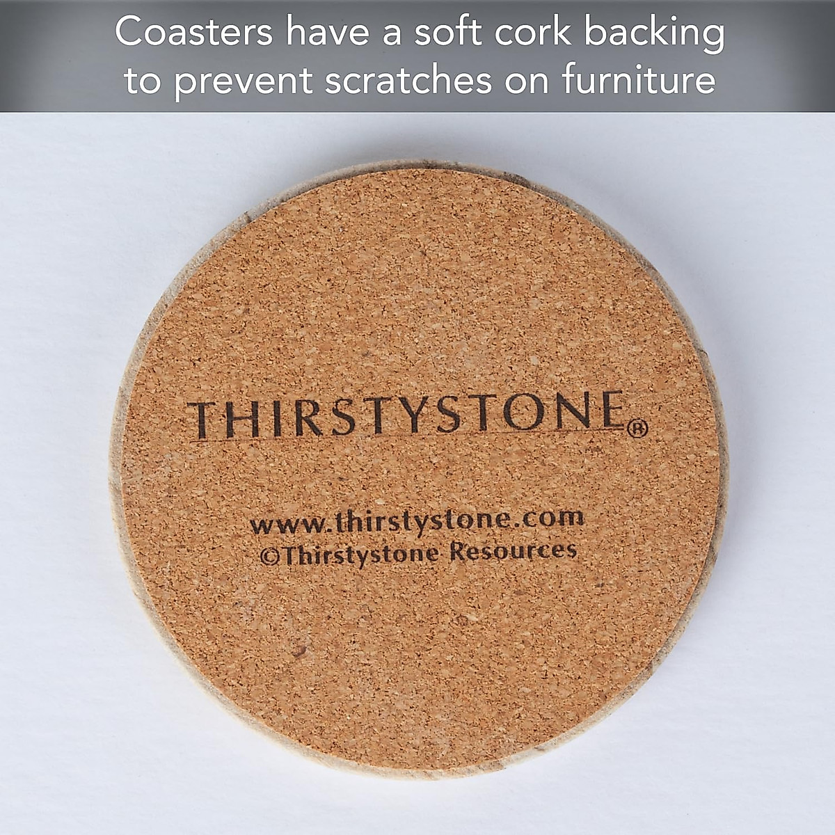 Thirstystone Brand - Desert Sand Coaster, Multicolor All Natural Sandstone - Durable Stone with Varying Patterns, Every Coaster Is An Original 4 inch round