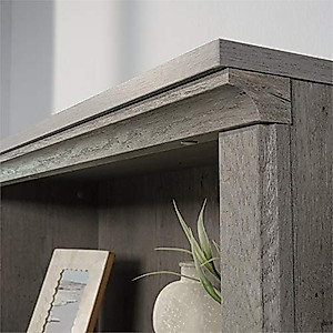 Pemberly Row Contemporary 5-Shelf Tall Wood Bookcase in Mystic Oak