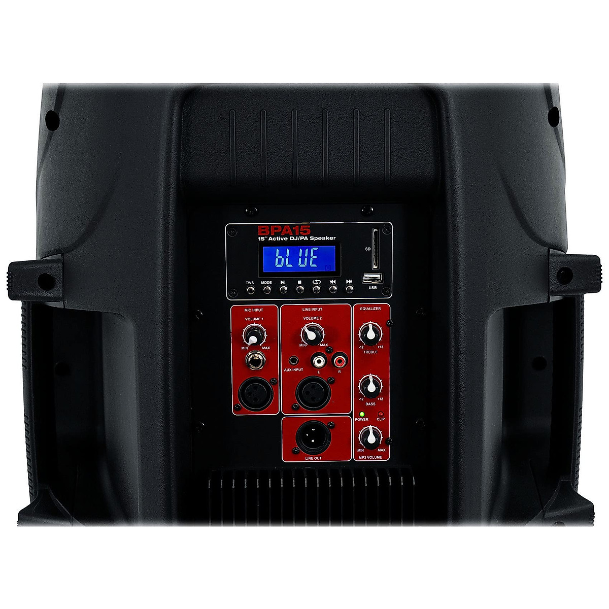 Rockville Professional Powered Active 800w DJ PA Speaker w Bluetooth, 15 inch (BPA15), Black