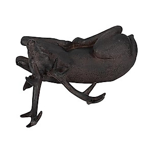 Sagebrook Home 11222 Resting Deer Figurine, 6" x 12.5" x 13.75", Rust