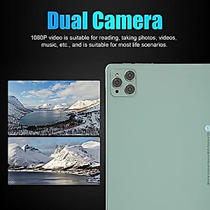 PUSOKEI Tablet PC for Android 11,10 inch 1920x1200 IPS HD Display,MT6711 10 Core CPU,6GB 128GB Memory,Dual SIM Card Slot,2.4G 5G Dual Band WiFi,8MP 20MP Camera(Green)
