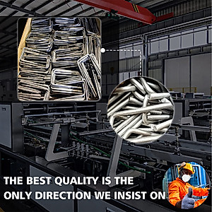 FITHOIST 4Pack Square U-Bolt 1/2"-13 Thread Size, 304 Stainless Steel U Bolts 1/2" D x 3-1/16" W x 7-5/16" L with Washers & Nuts, for Replacement Parts and Accessories for Sailboat Trailer