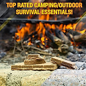 Outrav Fire Starter Cubes, 144ct Charcoal Firestarter Squares for Lighting Fireplace, Wood Stove, Grill, Campfire, BBQ Smoker Pit – Mini Nontoxic Waterproof Fire Starting Bricks for Camping, Survival