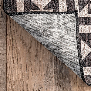 nuLOOM 8' Square SpinClean Machine Washable Stain-Resistant Area Rug with Non Slip Backing, Low Profile for Living Room, Bedroom, and Dining Room, Leighton Beige