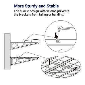FLEXIMOUNTS 2' x 6' Black 2-Pack 2x6ft 24-inch-by-72-inch Wall Shelf Garage Storage Rack, 24" x 72"