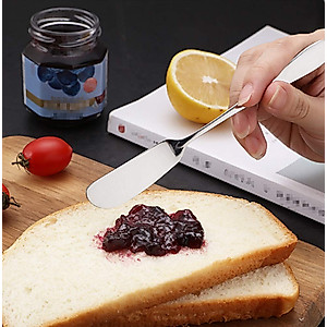 Colorsheng Set of 5 Stainless Steel Butter Knife, Butter applicator, Breakfast Spreads,soft cheeses and jam