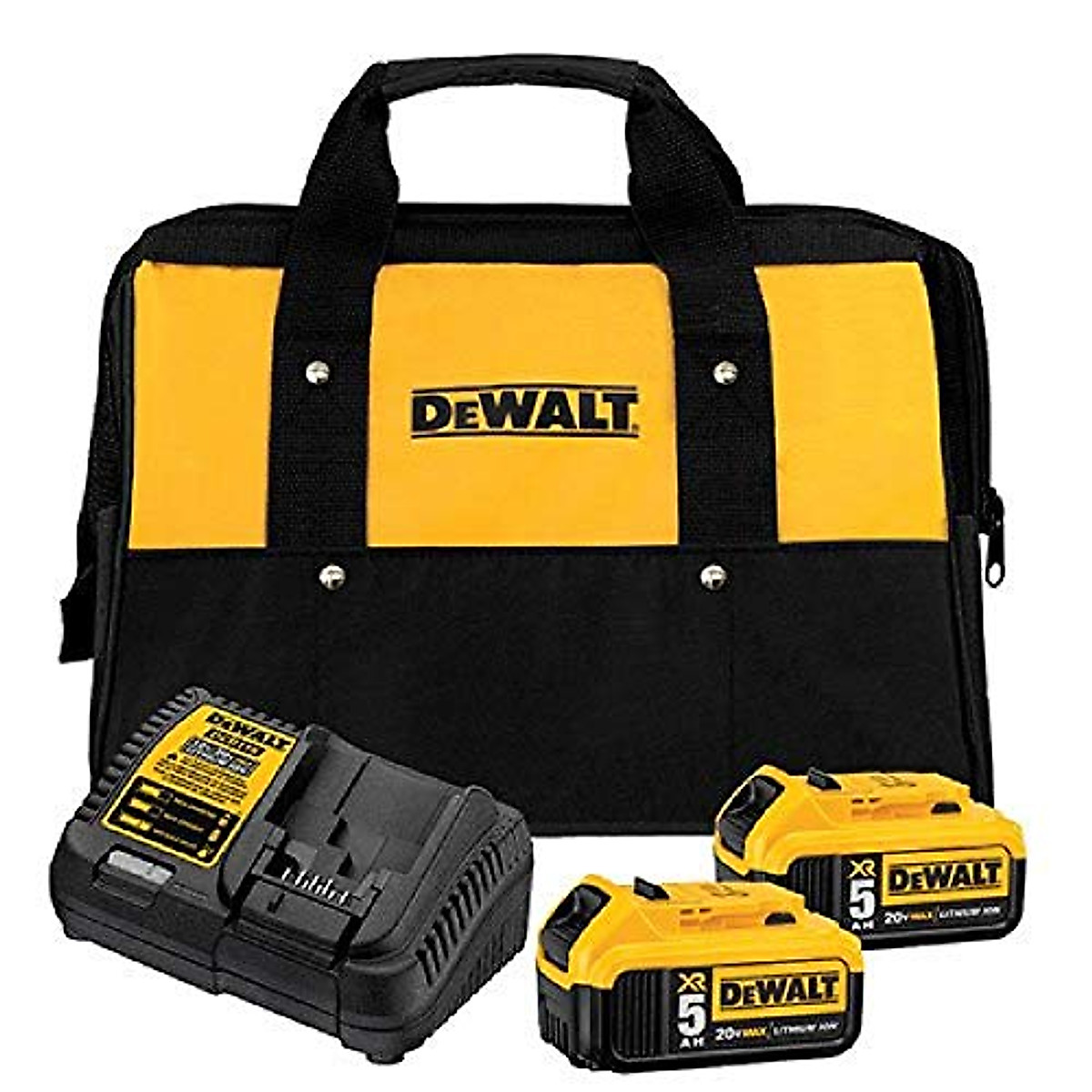 DEWALT 20V MAX Angle Grinder Tool (DCG413B) and Battery Charging Kit (DCB205-2CK)