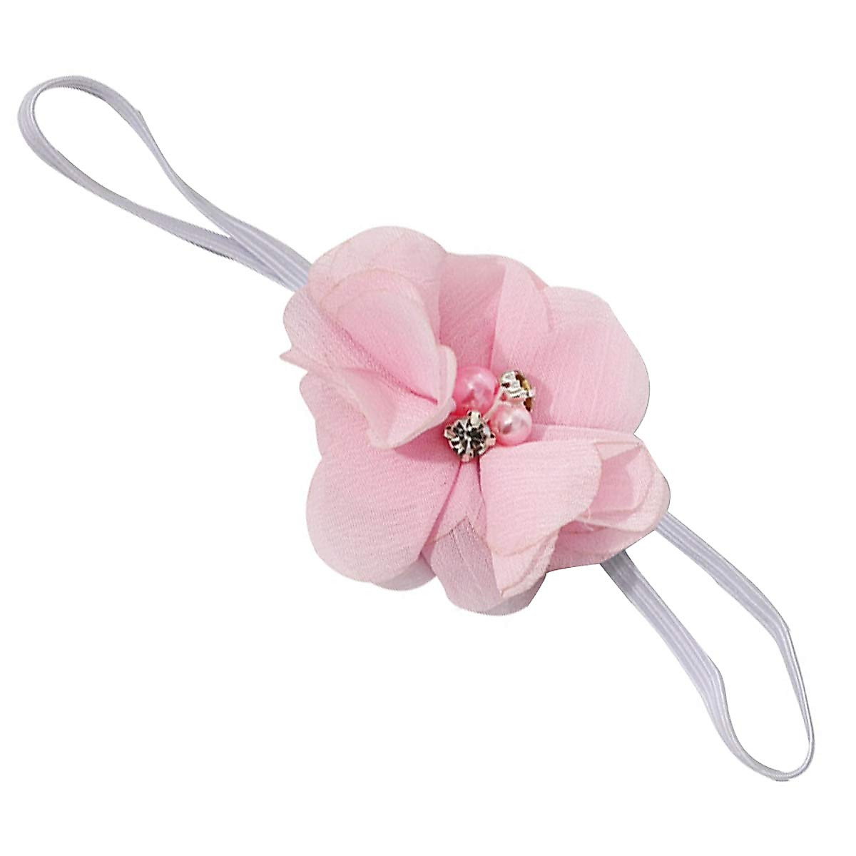 3pcs Baby Newborn Photo Props Fluffy Blanket + Wrap + Headband Set Comfortable Newborn Photography Wrap Mat Backdrops Rug for Boys Girls (Pink)