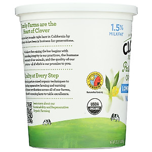 CLOVER SONOMA Organic Low Fat Vanilla Bean Yogurt, 32 OZ