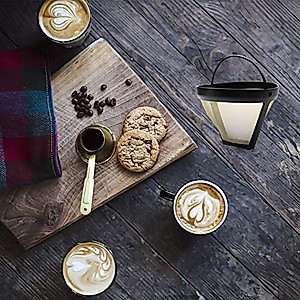 DEFUTAY Coffee Filter, Stainless Steel Coffee Machine Filter Basket Reusable Replacement Coffee Filter for Machines and Brewers, BPA Free (1 PC)