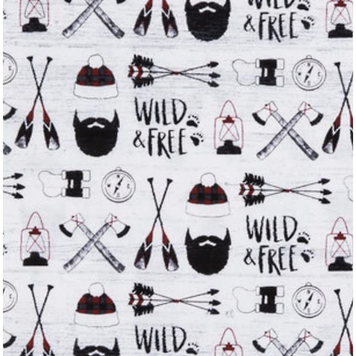 Wild + Free Baby Boy Burp Cloth Set of 5, MEG Original, Buffalo Plaid Woodland 104