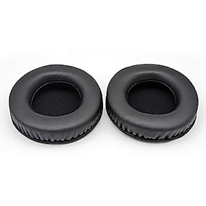 Black Leather Ear Pads Replacement Ear Cushions Cover Foam Pillow Compatible with Audio-Technica ATH-AG1 Gaming Headset Headphones